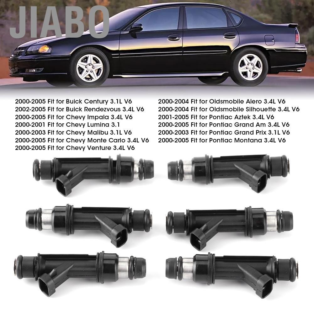 Jiabo 6 ชิ้นรถหัวฉีดน้ำมันเชื้อเพลิงหัวฉีด 25323971 เปลี่ยน Fit สำหรับ ...