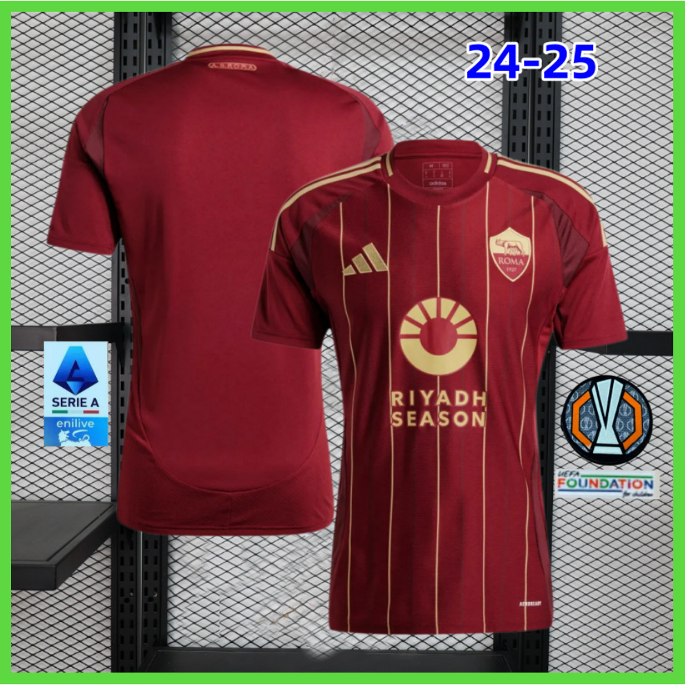 New AS Roma Jersey 24-25 Home Football Shirt Fans Issue | Shopee Thailand