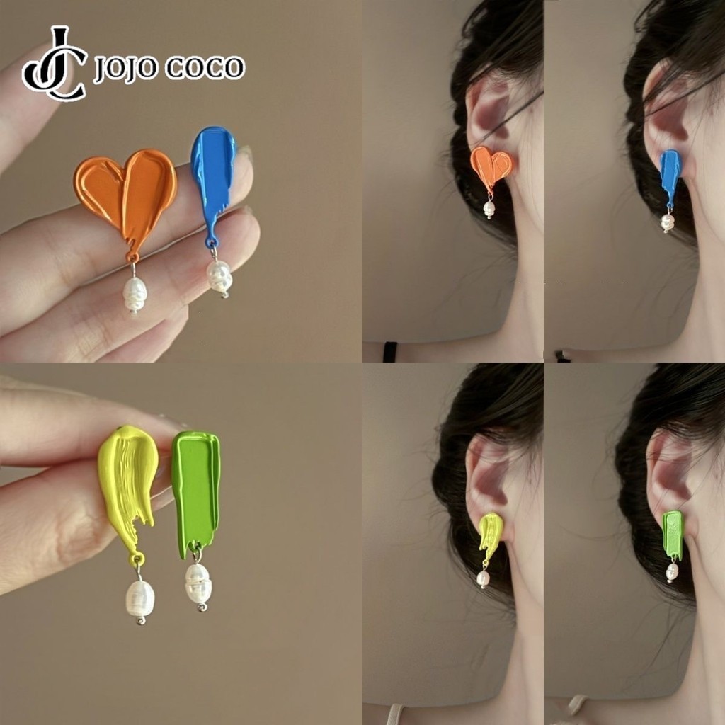 Jojo COCO French Vintage ภาพวาดสีน้ํามัน Pearlไม่สมมาตร Hypoallergenic ...