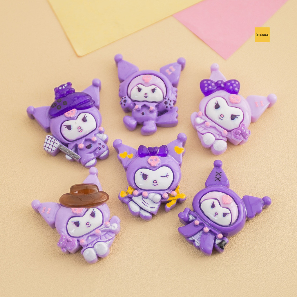 10ชิ้นสีม่วงคุโรมิเรซิ่นเสน่ห์สําหรับ ทําเอง (1-207) | Shopee Thailand