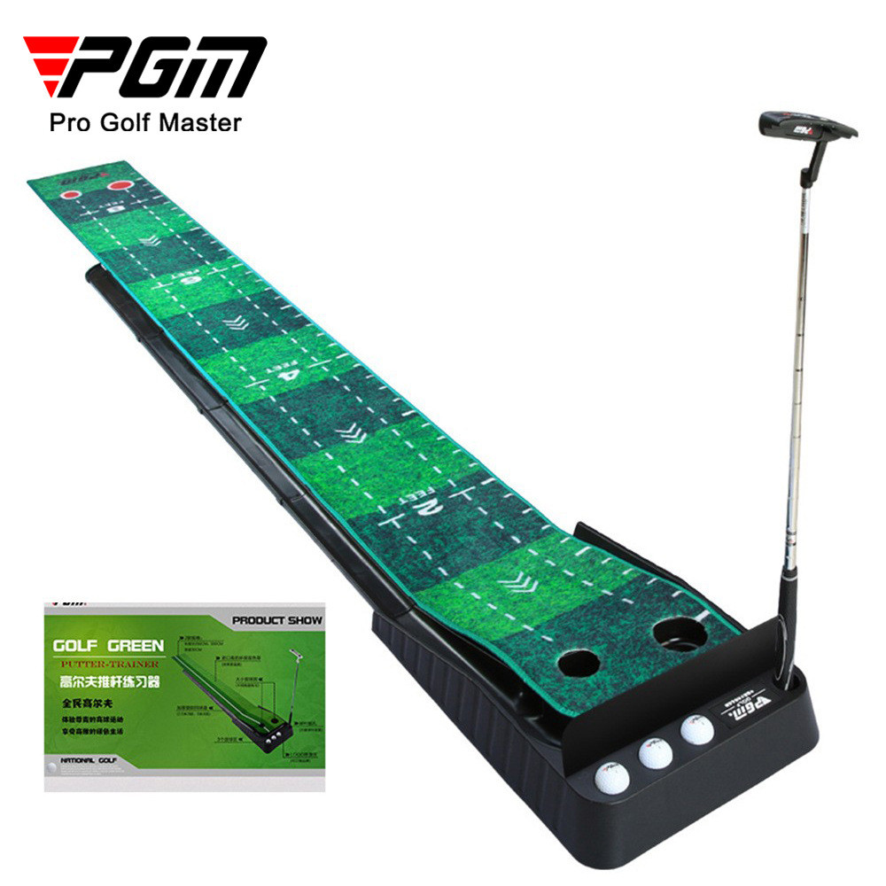 Pgm 3M Golf Putting Mat Golf Putter Trainer พรมสีเขียวชุดฝึก Ball Return Mini Golf Putting สี ...