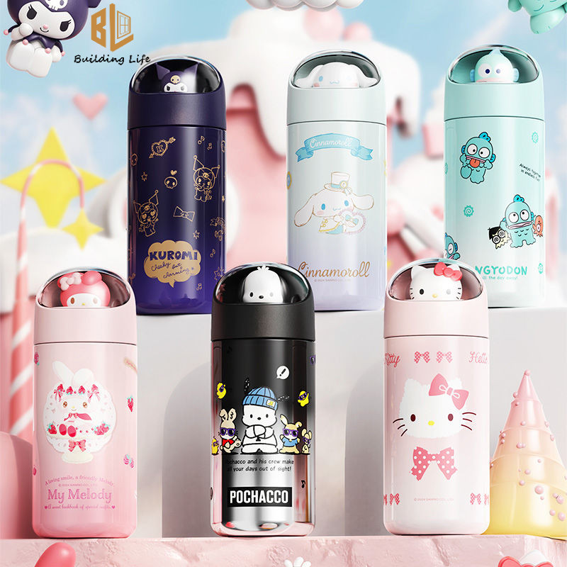 Sanrio Thermos Cup Kuromi Hello Kitty 316 สแตนเลสเกรดอาหารฉนวนถ้วยสร้างสรรค์น่ารักถ้วยน้ํา ...