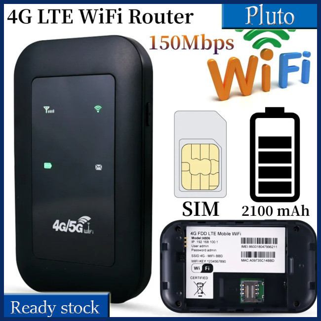 ใหม่ 4G LTE WiFi Router แบบพกพา 150Mbps ไร้สาย WiFi ฮอตสปอตอินเทอร์เน็ตเราเตอร์โมเด็มพร้อมช่อง ...