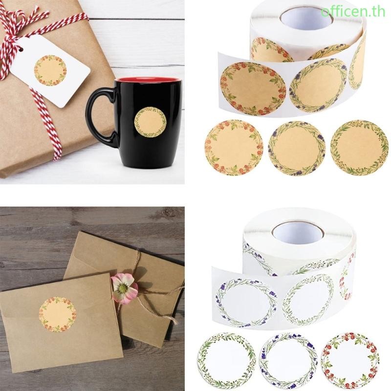 Cen 500x Roll Self-Adhesive Labels Round Stickers Canning Jar Labels ...