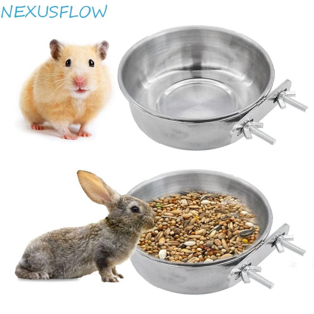 Nexusflow Parakeet Feeder, ชามน้ําพร้อมที่ใส่ Clamp ชามนก, Anti-turnover สแตนเลสแขวนจานให้อาหาร ...