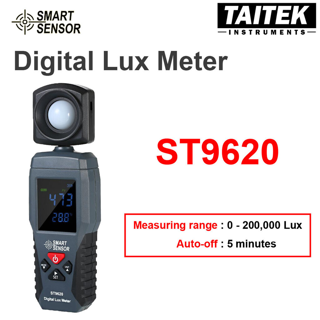 เครื่องวัดแสง Digital Lux Meter SMART SENSOR รุ่น ST9620 ช่วงการวัด 0 ...