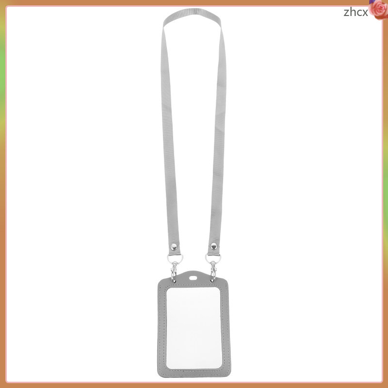 Job Card Holder ID Cards Clear Case บัตรเครดิตแนวตั้ง Badge Lanyard ...
