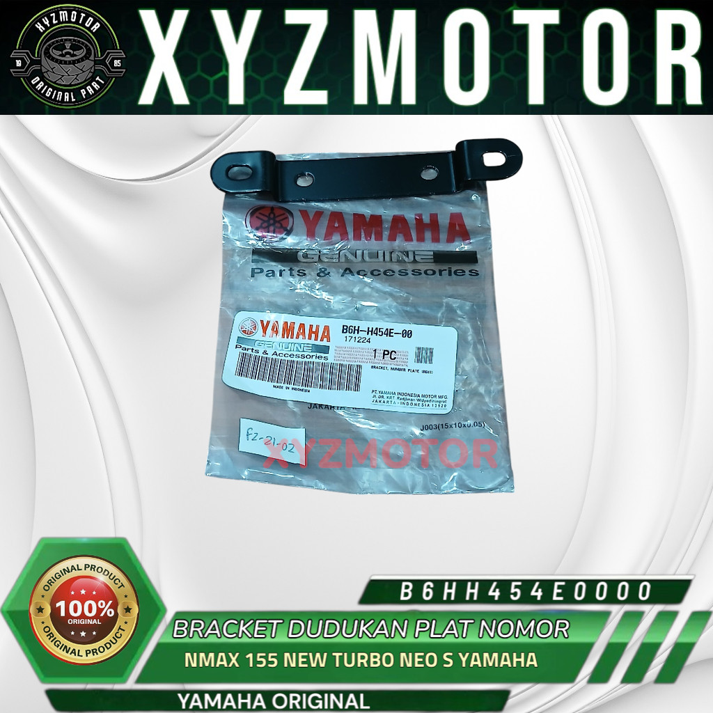 BRACKET NUMBER PLATE HOLDER NMAX 155 NEW TURBO NEO S YAMAHA B6H-H454E ...