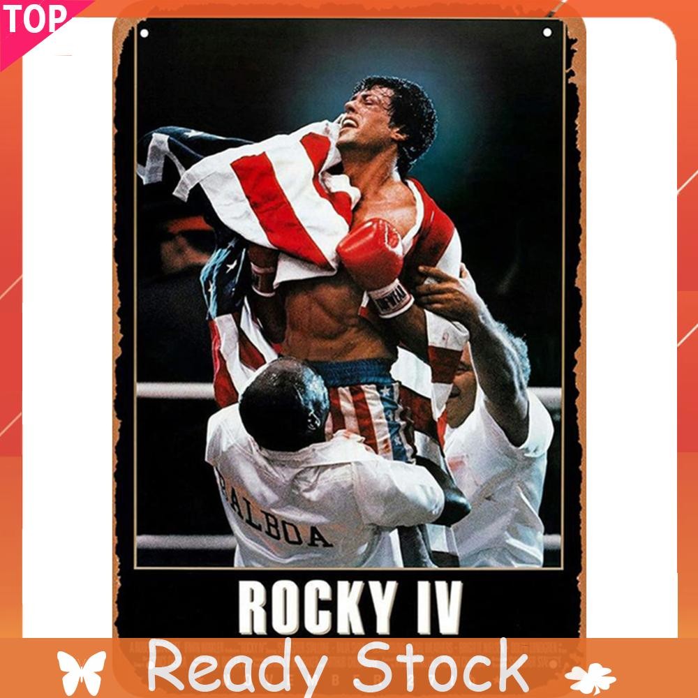 โลหะ Rocky Tin Sign ภาพวาดเหล็กสี่เหลี่ยม Wall Home Bar Decor 20x30 ซม. ...