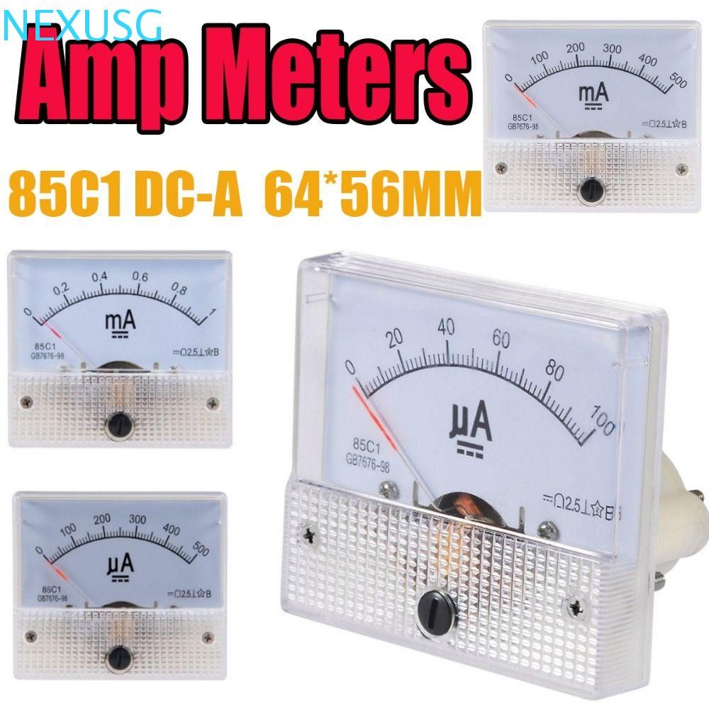 NEXUSG แอมป์มิเตอร์แผงอนาล็อก, DC 85C1 Amp เมตร, หัวแอมป์มิเตอร์ 500mA ...