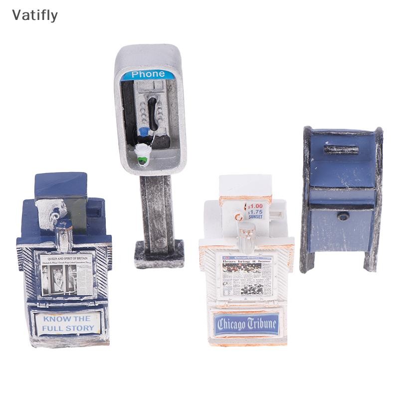 ใหม่ Miniature American Payphone 1:12 Scale, Mini Vintage สไตล์บ้าน ...