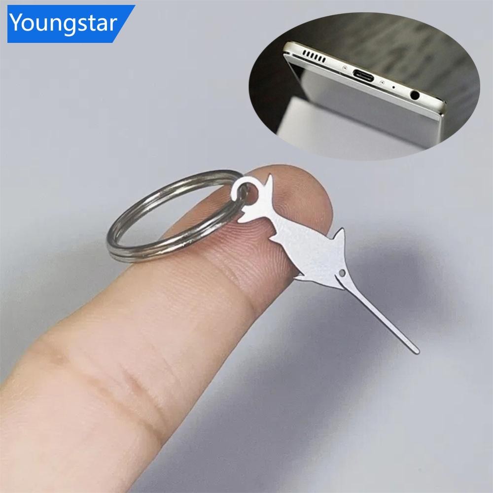 FYY Swordfish Shape เข็มสแตนเลสสําหรับสมาร์ทโฟนการ์ดถาดกําจัด Eject Pin Key เครื่องมือ Universal ...