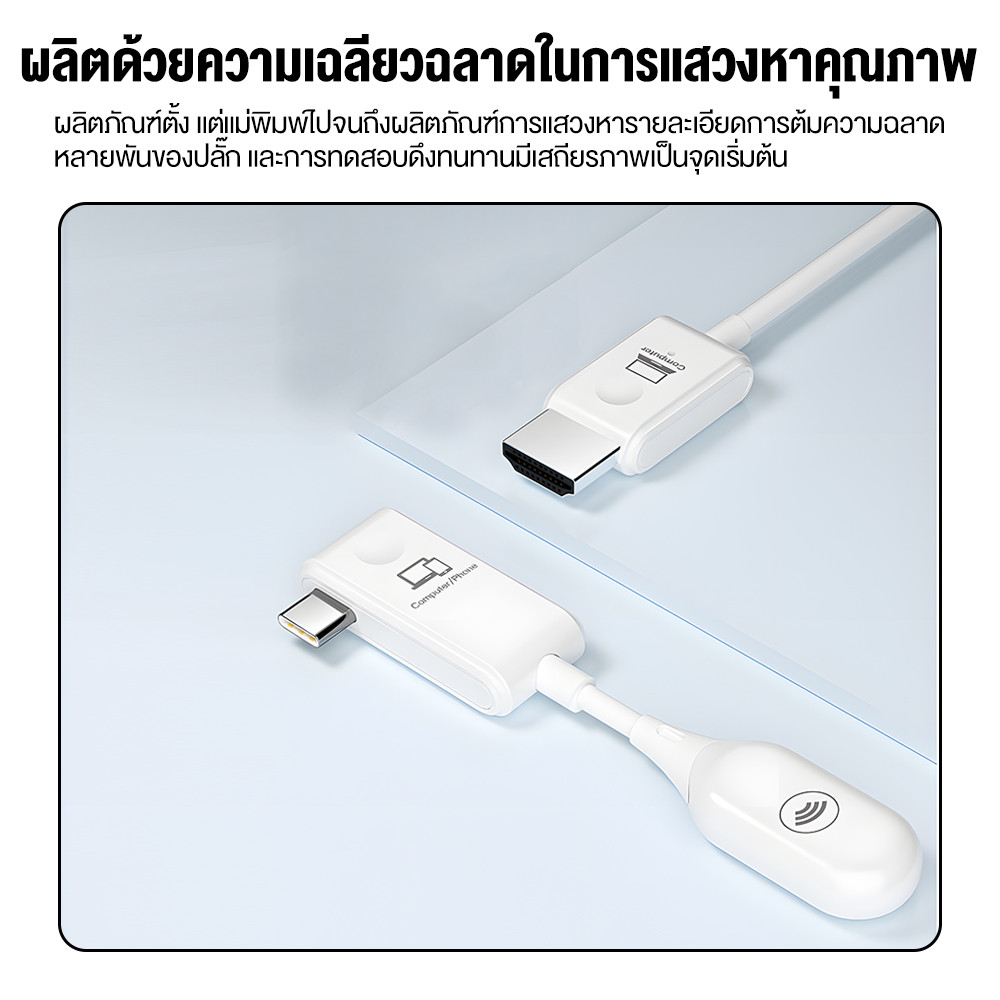HDMI CS7อุปกรณ์แชร์หน้าจอไร้สาย 1080P HDTV to Type-C HDMI Wireless ...