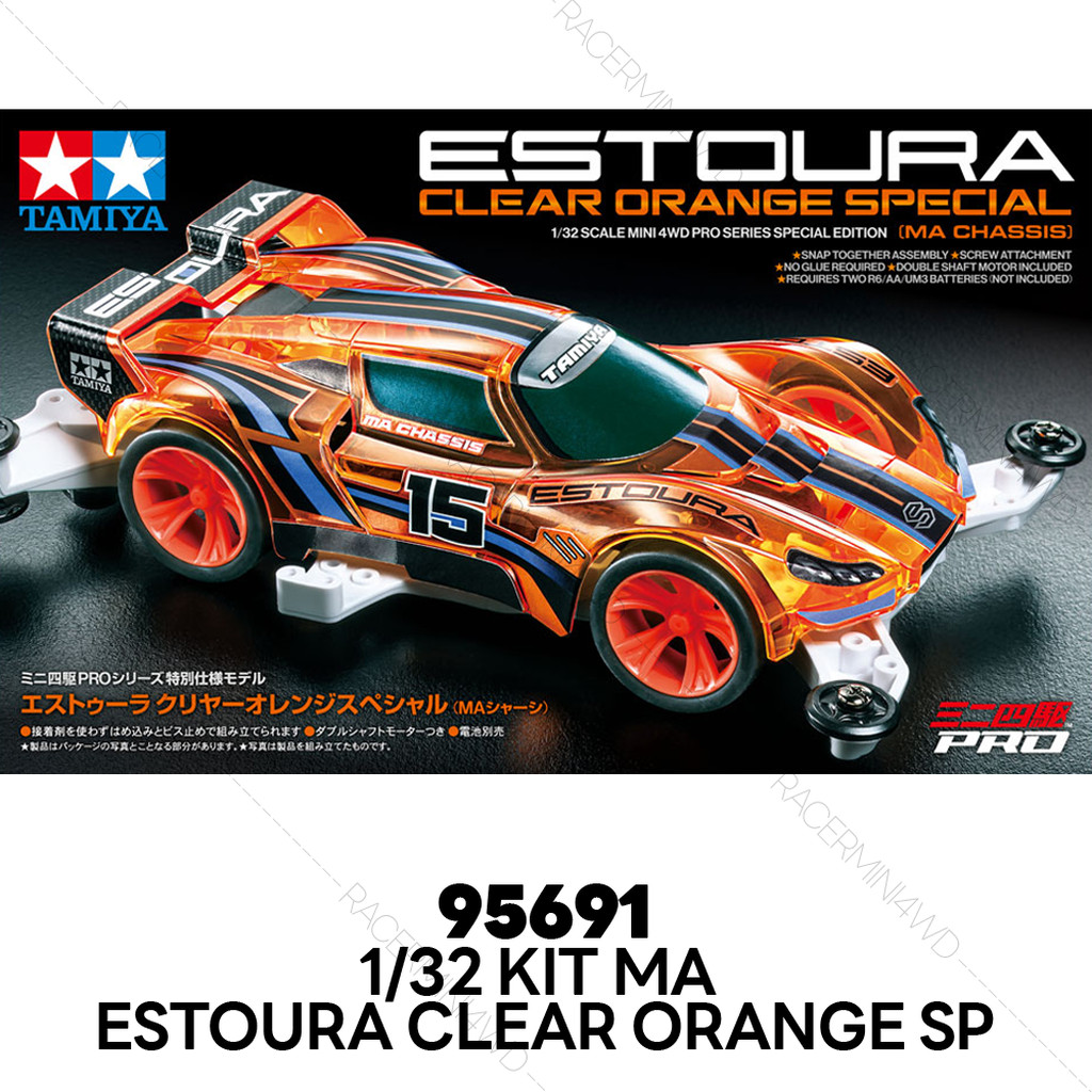 TAMIYA 95691 Mini 4WD Estoura Clear Orange Special (MA) | Shopee Thailand