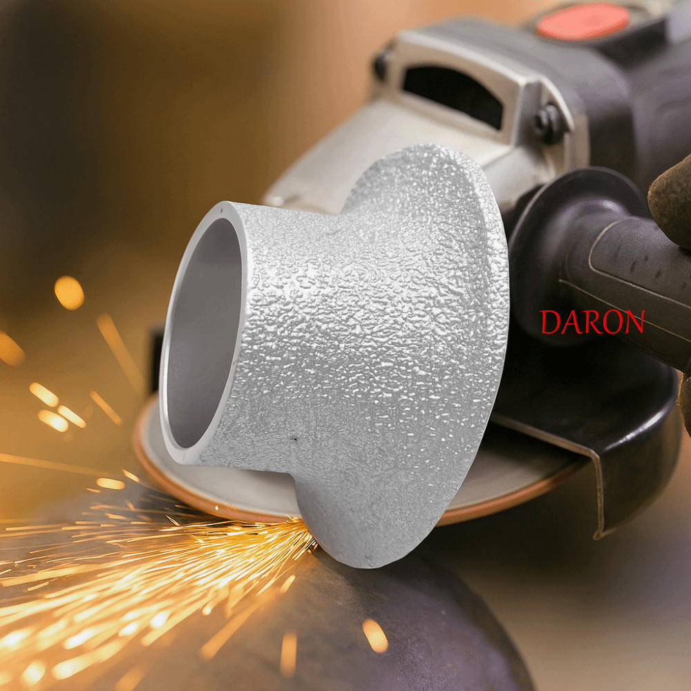 DARON Emery Grinding Wheel, Round Shape French Edge Vacuum Brazed Emery ...