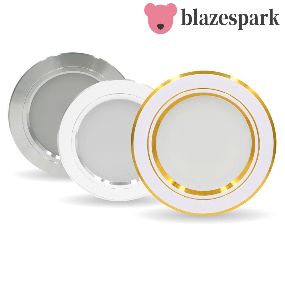 BLAZESPARK ไฟดาวน์ไลท์ LED สีขาวนวล 220V บ้านในร่มไฟ LED ไฟจุดกลม | Shopee Thailand