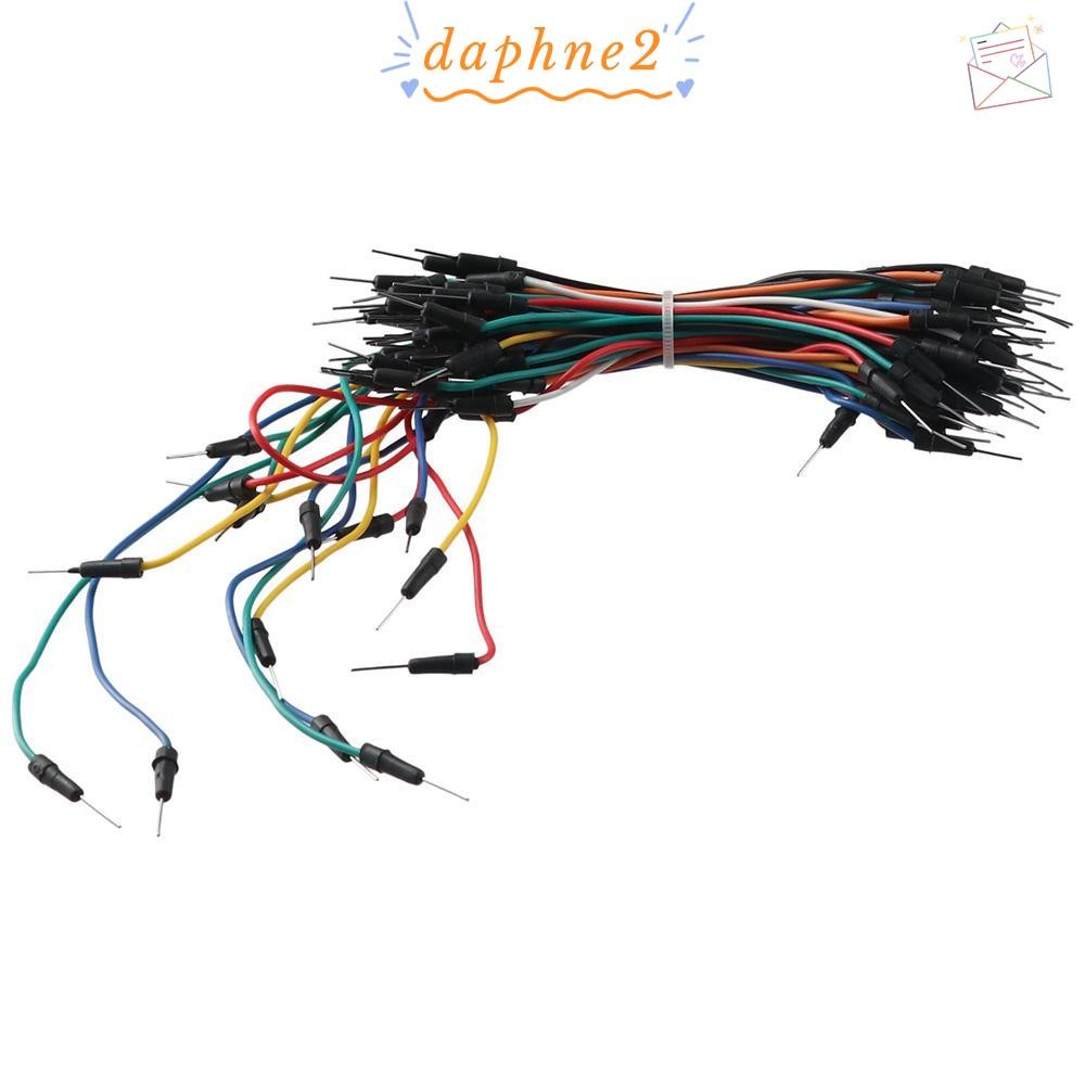 DAPHNES 65PCS หลากสี Arduino สายไฟ, 10/15/20/25 ซม.ยาวชายกับชาย ...