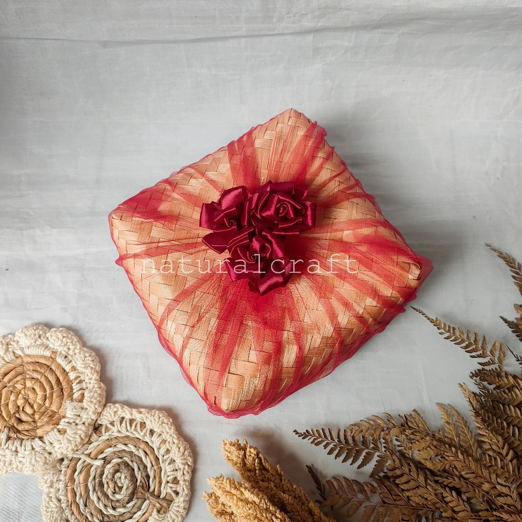 MAWAR (B159) Besek กระเบื้อง Rose Ribbon 3 ของขวัญสุดพิเศษ l กระเช้า ...