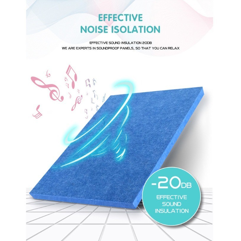 Mould-proof Square Self-adhesive Soundproofing Wall แผงเสียงแผงอะคูสติก ...