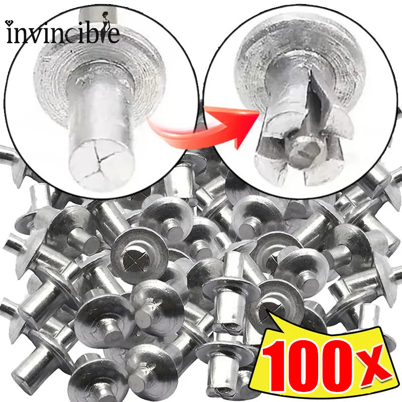 30/50/100pcs อลูมิเนียมขยาย Rivets - ค้อนไดรฟ์ขยาย Rivet Knock ประเภทสก ...
