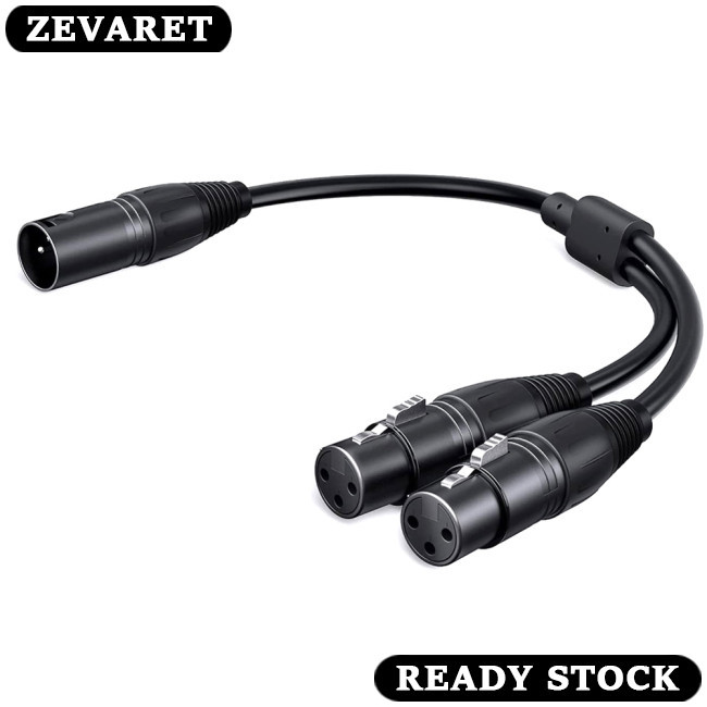 Zevaret 2 In 1 Xlr splitter Cable Xlr Male To Dual Xlr Female Y ...