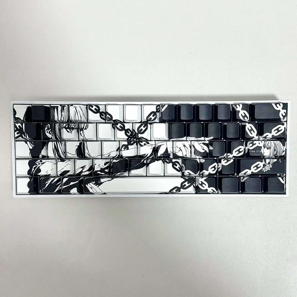 Chainsaw Man Makima Keycap Cherry Profile 130 คีย์ PBT ห้าด้าน Dye ...