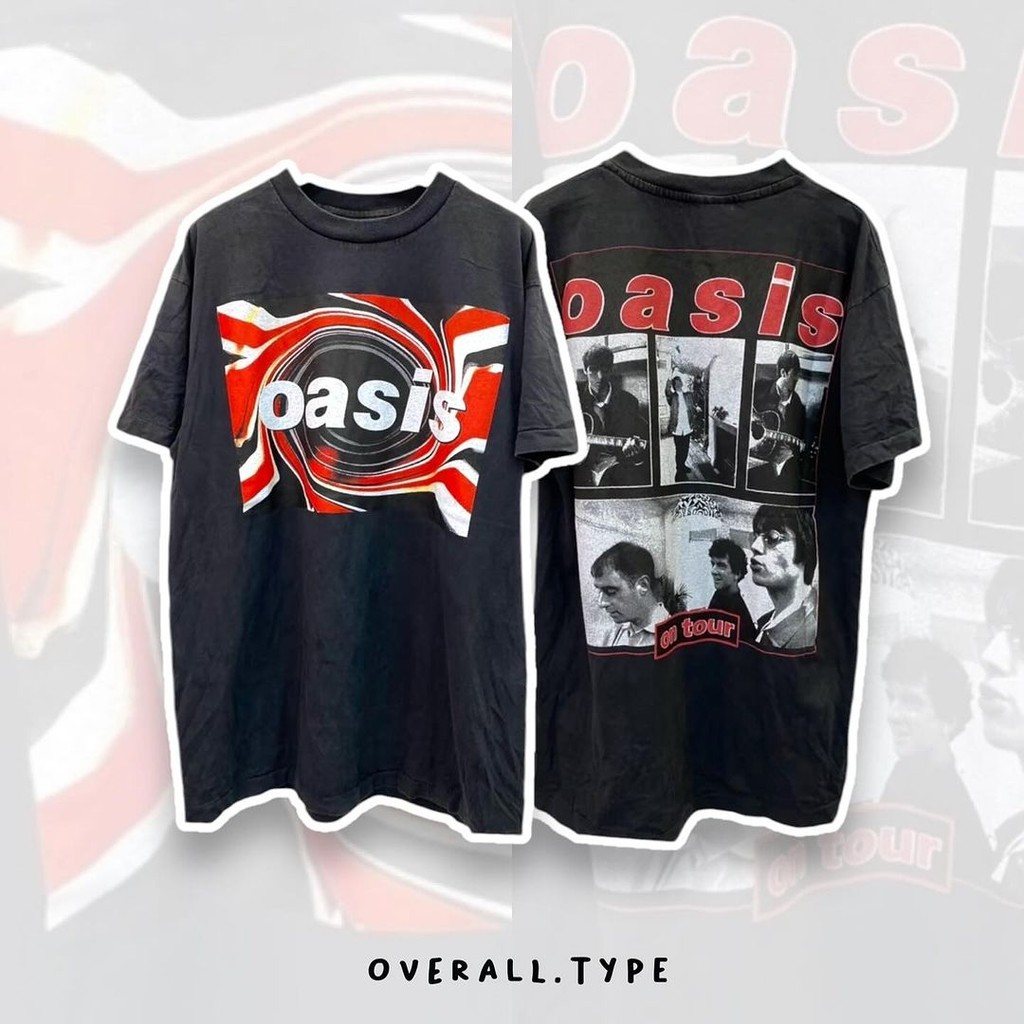 วง90s ‘Oasis เสื้อยืดผ้าฝ้ายแท้ สวมใส่สบาย S-5XL | Shopee Thailand