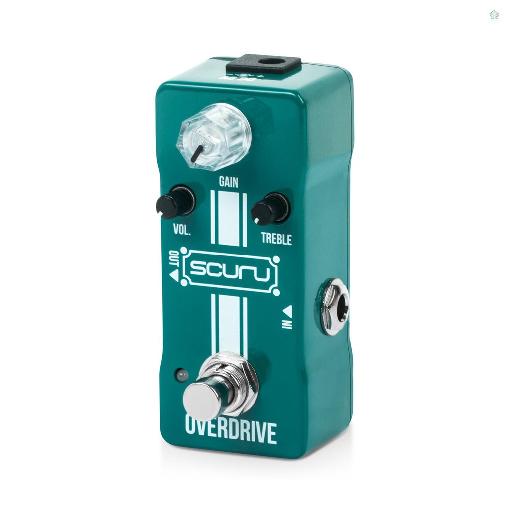 Scuru กีตาร์ Overdrive Effects เหยียบ GAIN/VOL/TREBLE DC 9V 6.35 มม. ...