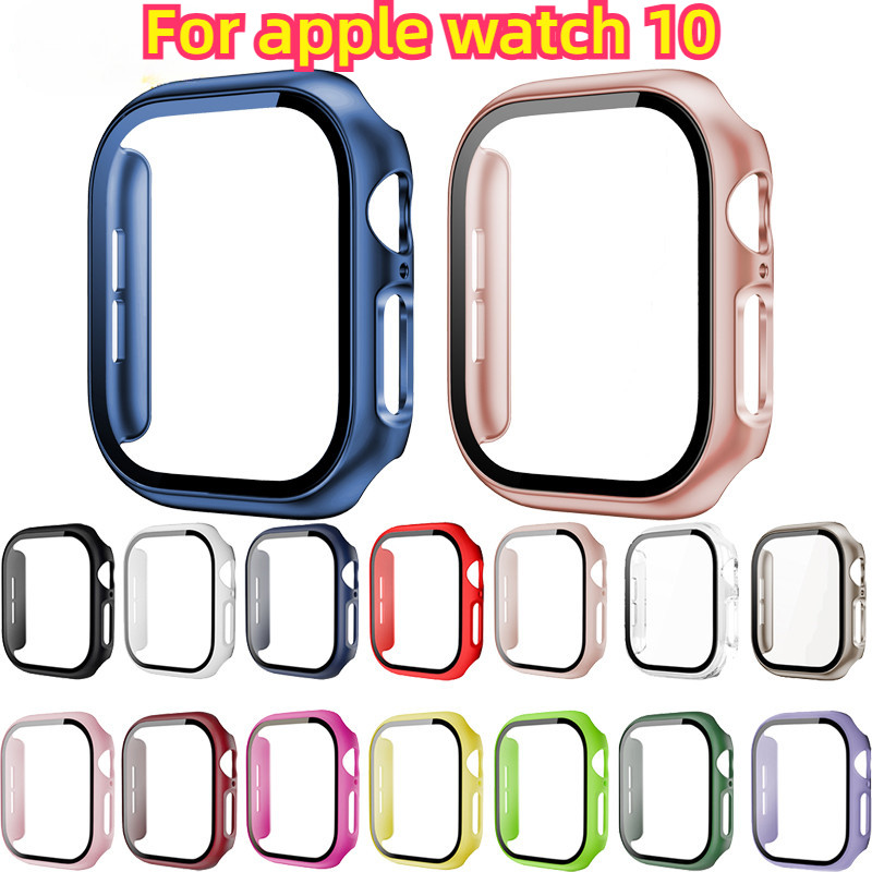 กรณี + หน้าจอ Protector กระจกนิรภัยกันชนสําหรับ Apple Watch 10 42 มม.46 ...