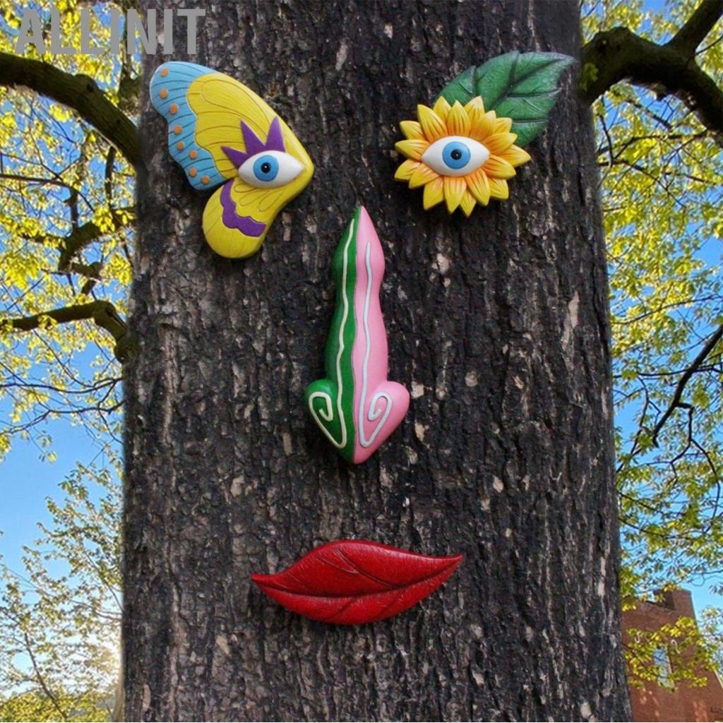 Allinit ตกแต่งใบหน้าต้นไม้ Creative Fade Resistance Prop ตลกสำหรับในร่ม ...