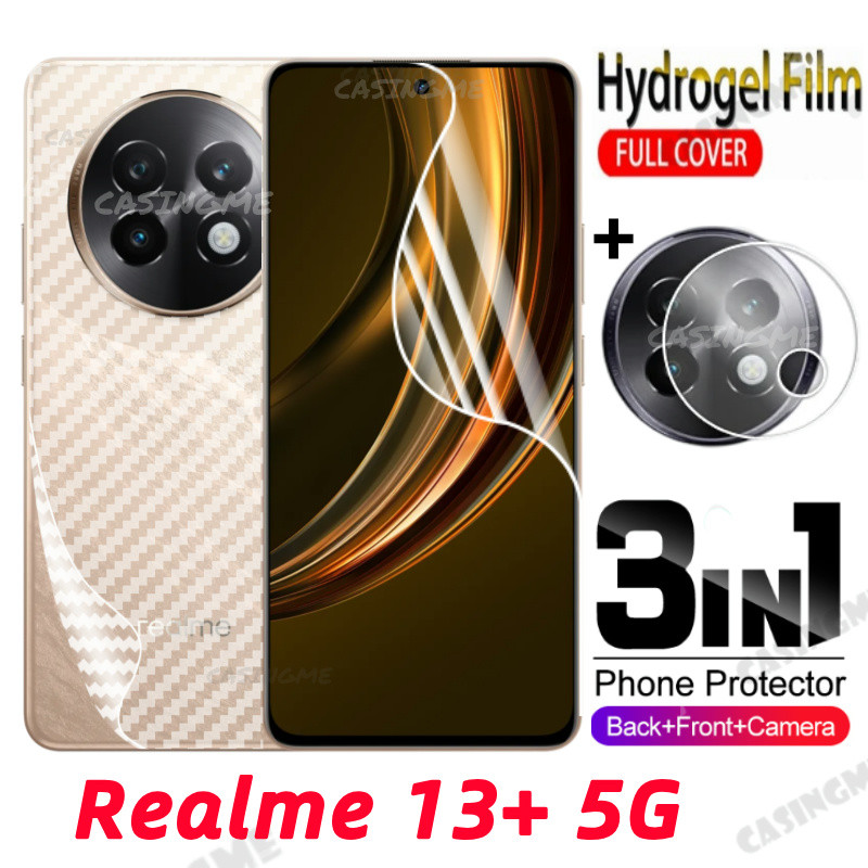 Realme 13 + 5G 2024 ด้านหน้าด้านหลังคลุมทั้งหมดป้องกันฟิล์ม Hydrogel ...