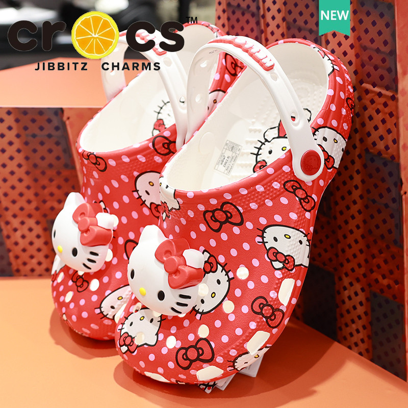 รองเท้า cross แท้ Hello Kitty Red Classic Clog ร้องเท้าหัวโต กันลื่น ...