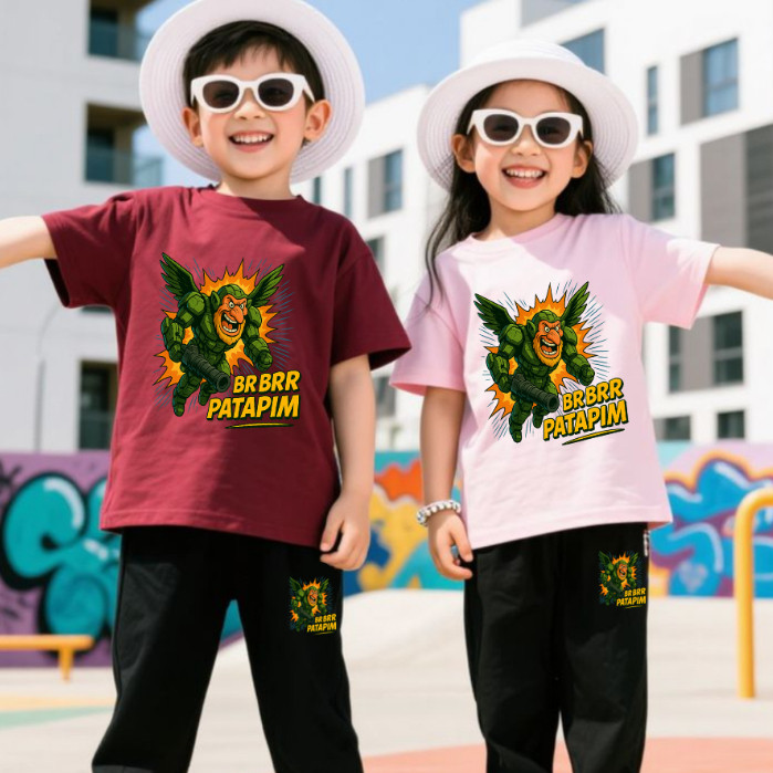 ชุดเสื้อยืดและกางเกงสําหรับเด็ก | เสื้อผ้า ไม่จํากัดเพศ อายุ 5-15 ปี ...