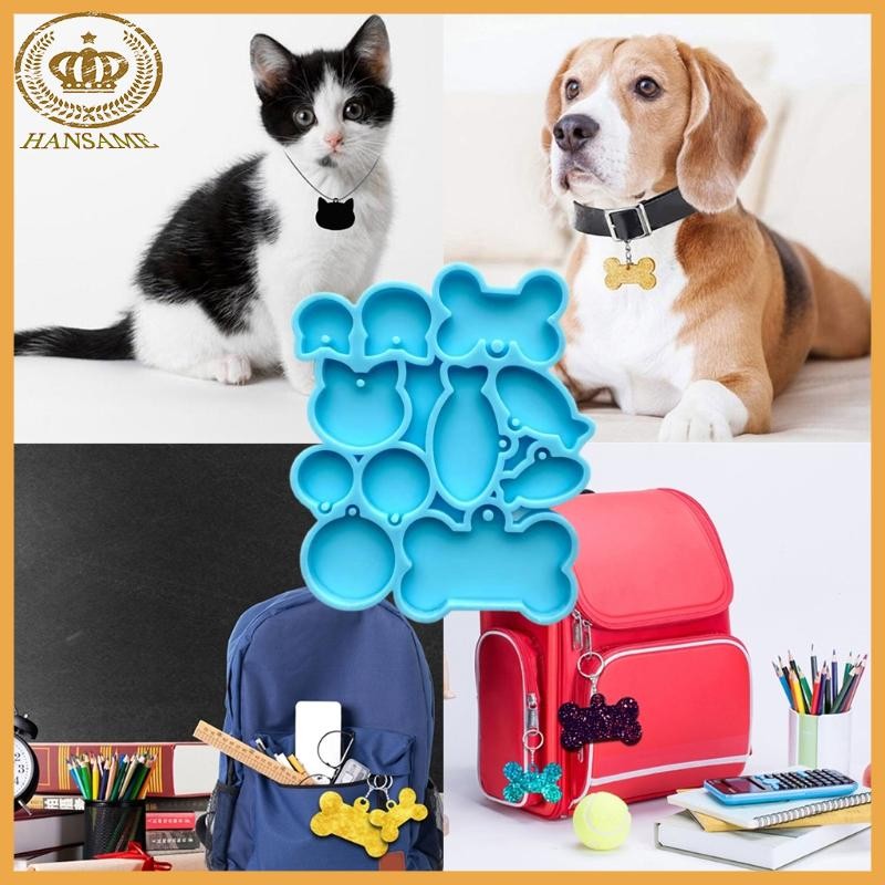 HAN UV แม่พิมพ์อีพ็อกซี่เรซินและซิลิโคน สไตล์แมวและปลา สำหรับทำพวงกุญแจ ...