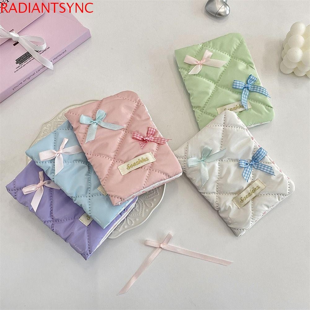 RADIANTSYNC Bow Passport Clip,มัลติฟังก์ชั่นPUหนังBowknot Passport Cover,น้ําหนักเบาDopamine ...