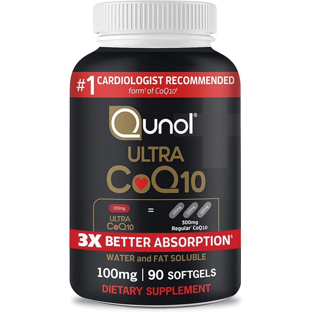 Qunol Ultra CoQ10 100mg Softgels- 3x Better Absorption, Antioxidant for ...