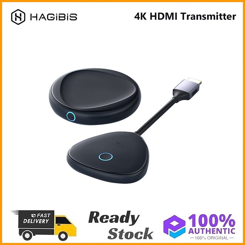 Original Hagibis 4K HDMI Wireless Transmitter and Receiver Kit Extender Kits to Monitor | Shopee ...