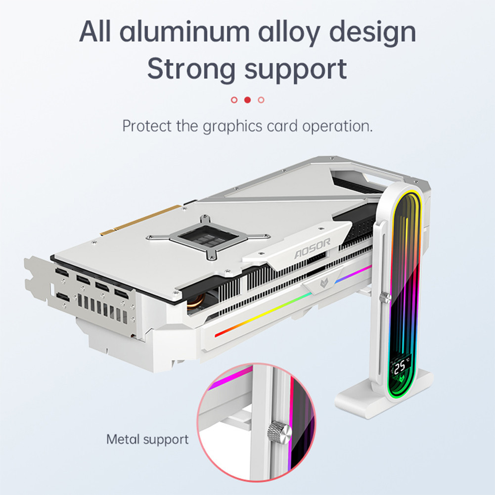 ขายึดการ์ดกราฟิกแนวตั้ง 5V 3Pin ARGB Infinite Mirror GPU Support Holder ...