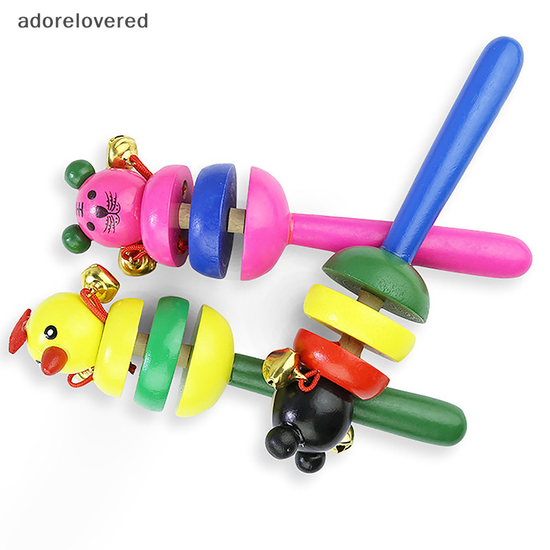 Adorelovered ใหม่ Baby Rattle สีสัน Rain Hand Held Bell Stick ...
