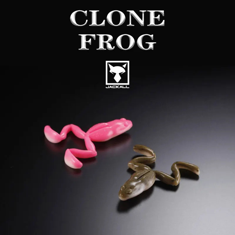 JACKALL Clone FROG 3ชิ้น/แพ็คลอยด้านบนตกปลาน้ำ Lure softbait พร้อมตะขอ Offset #1/1/0 Japan ...