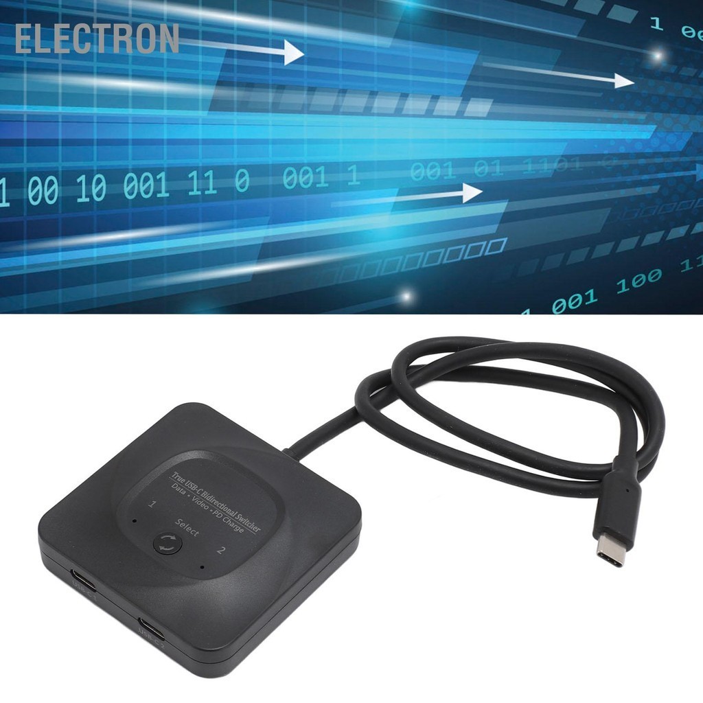 Electron USB C แบบสองทิศทาง Switcher 2 in 1 Out หรือ ใน Two Way 8K 60Hz 10Gbps Transfer PD100W ...