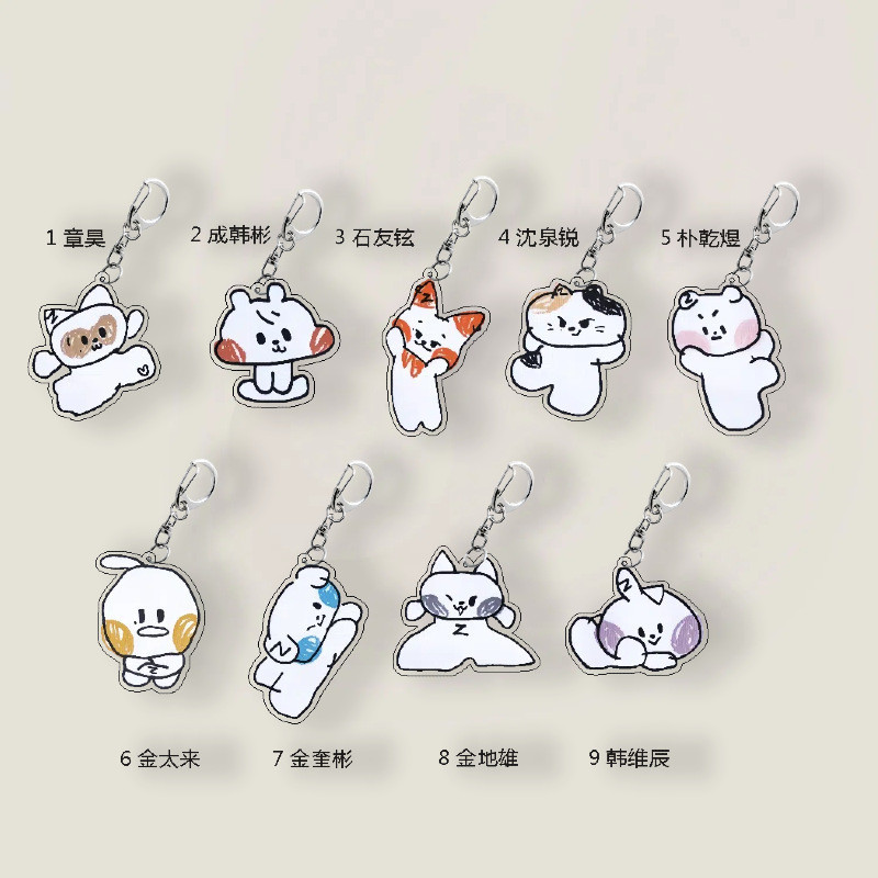 Zerobaseone พวงกุญแจ Zhang Hao Sung Han Bin Kim Di Xiong Han Wei Chen ...