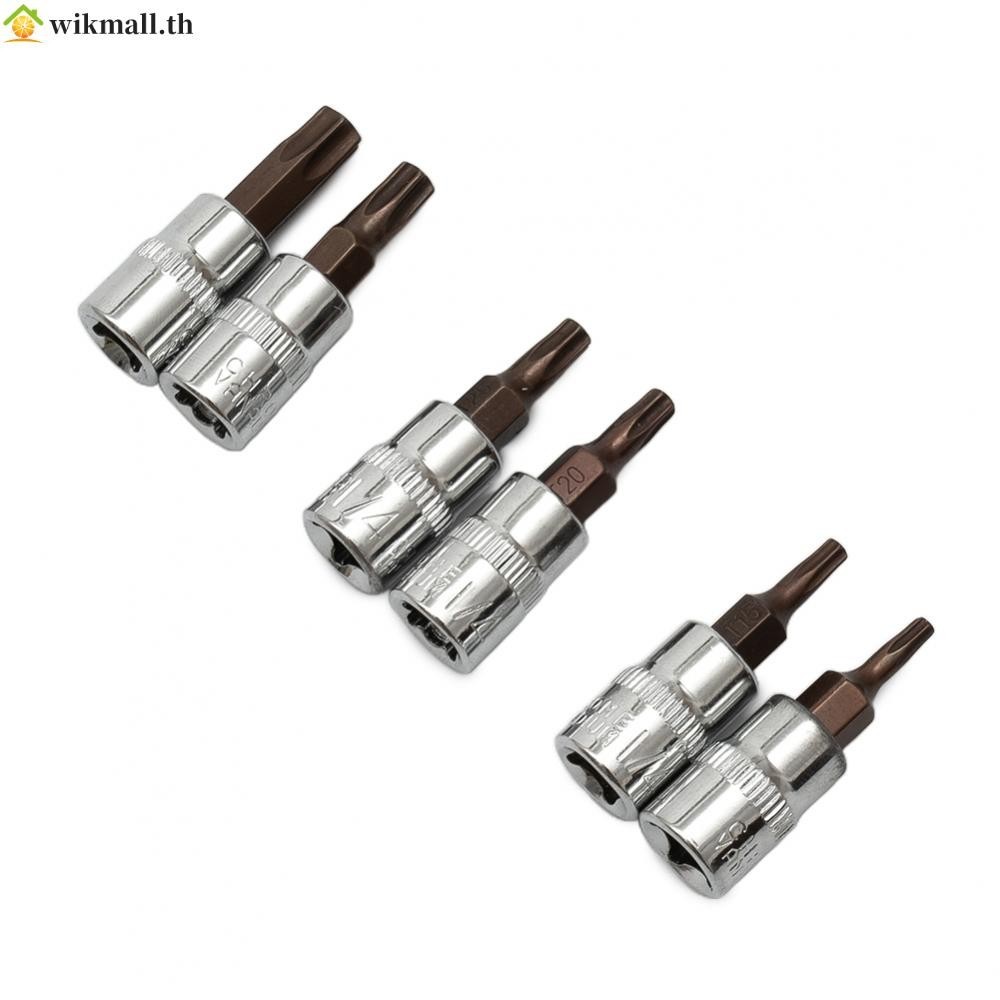 【WIK】Bit Socket T10-T40 Tools 1 4inch Shank 6.35mm Drive Hex Torx Home ...