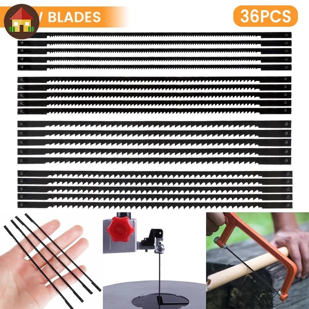 36 ชิ้น 5 นิ้วเหล็กคาร์บอน Pinned Scroll ใบเลื่อย Assortment 10/15/18 ...