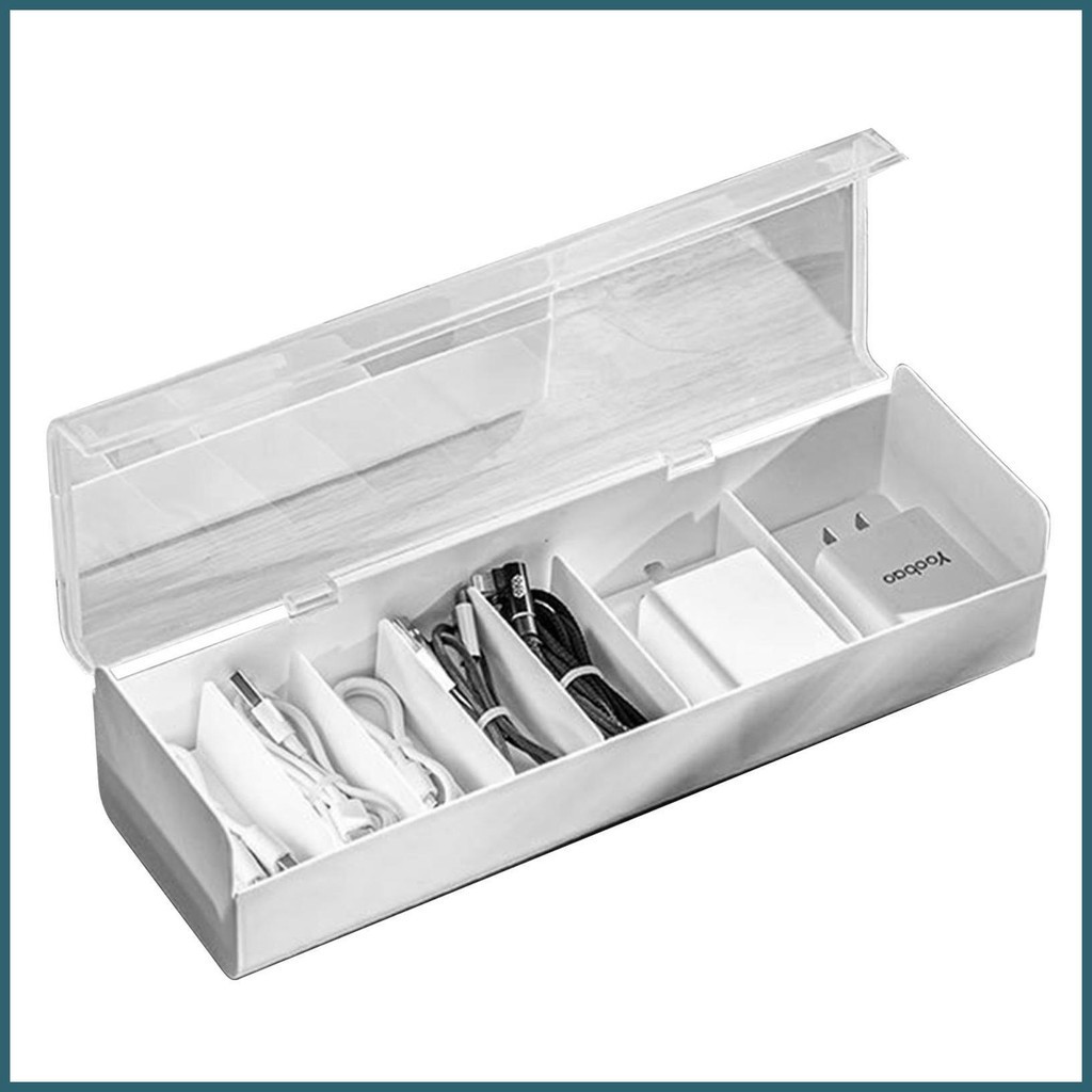 Cable Organizer Box Multi-grid Charger Storage Organizer กล่องเก็บสายไฟ ...