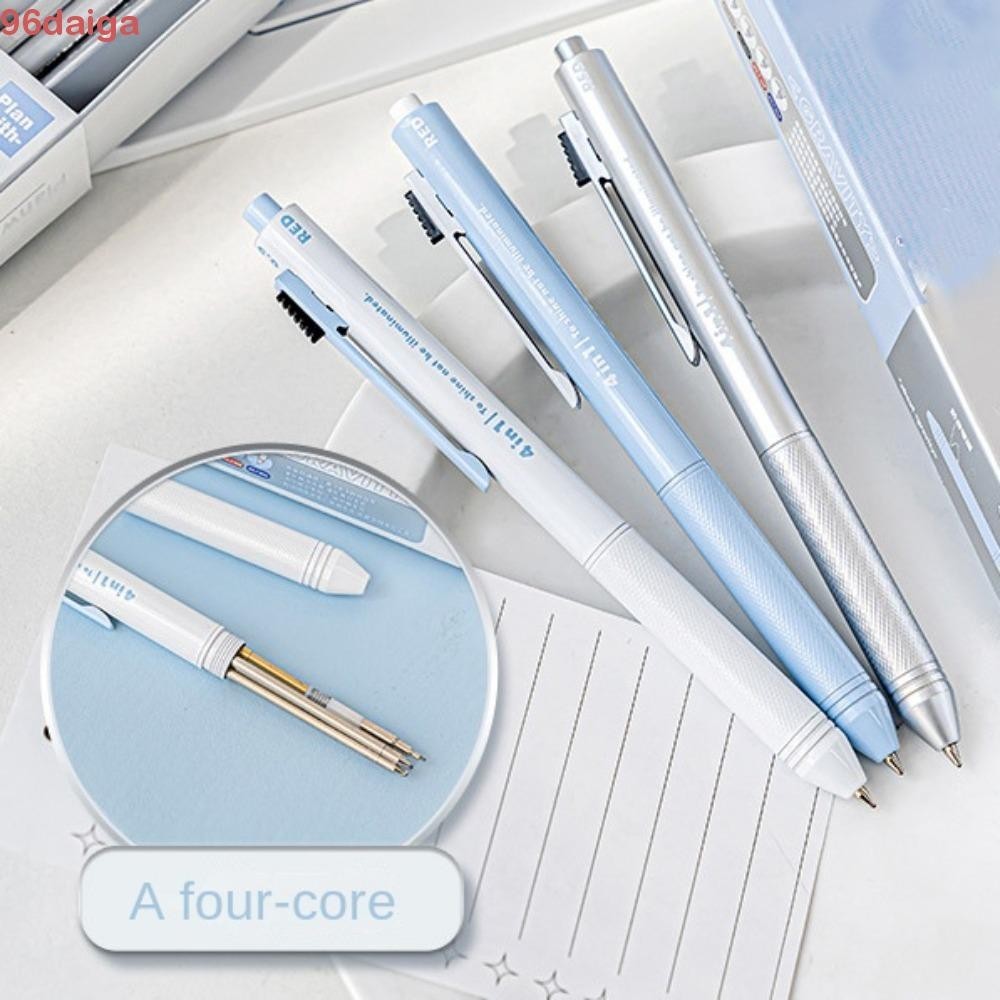 Daiga ปากกาลูกลื่น Four in One, เครื่องเขียนมัลติฟังก์ชั่นปากกาแรงโน้ม ...