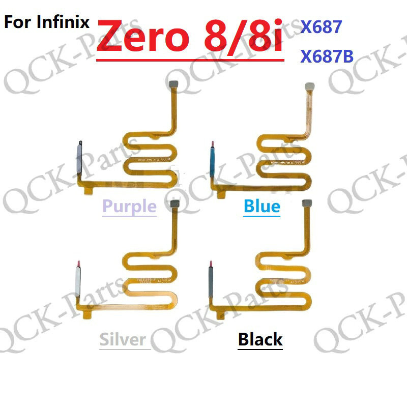 สําหรับ Infinix Zero 8 X687 Zero 8i X687B บ้านปุ่มเซ็นเซอร์ลายนิ้วมือ ...