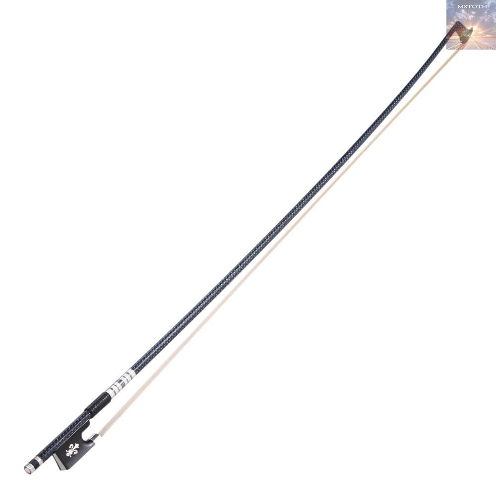 Well Balanced 4/4 ไวโอลิน Fiddle Bow ถักคาร์บอนไฟเบอร์รอบ Stick ประณีต ...