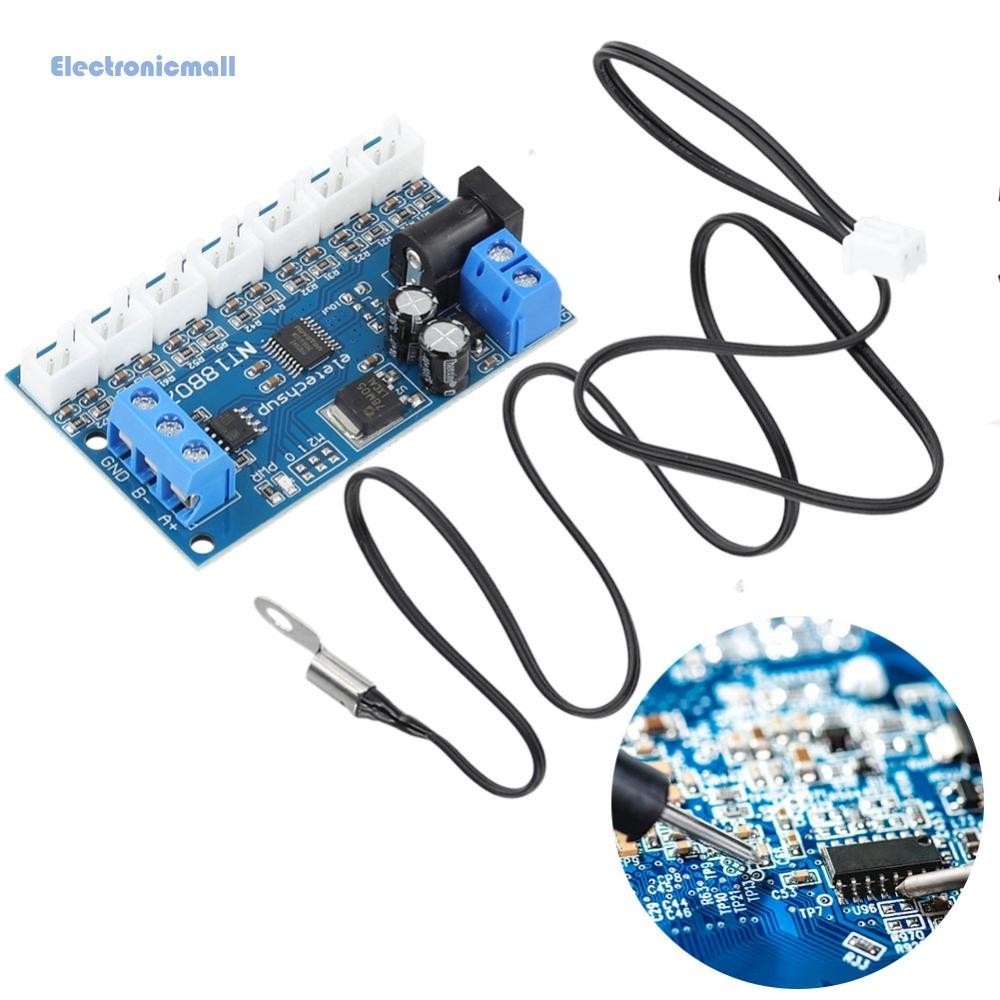 Rs485 NTC Thermistor Temperature Sensor Module DC 12V 7-Channel B3950 ...