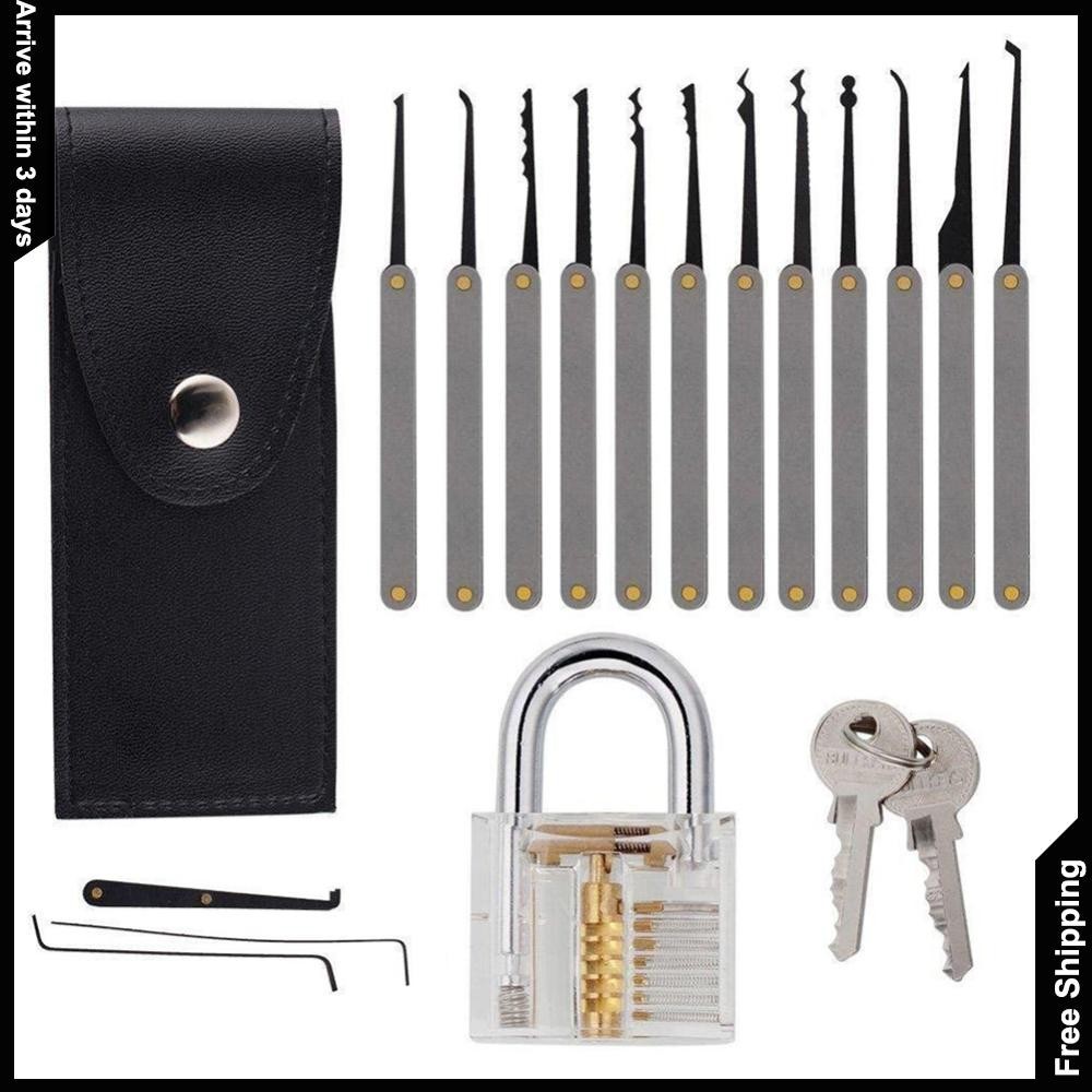 17 ชิ้น Professional Lock Pick Set มัลติฟังก์ชั่นไม่มีล็อคปลดล็อค ...